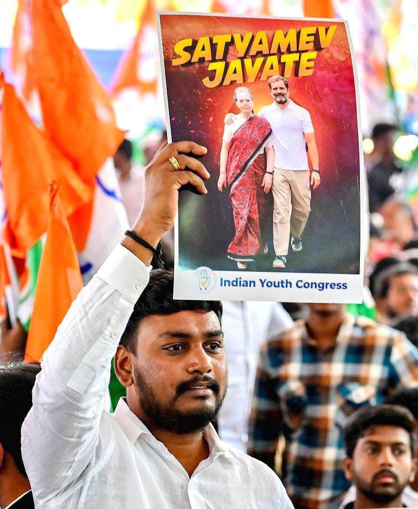 Congress Holds Protest at Freedom Park