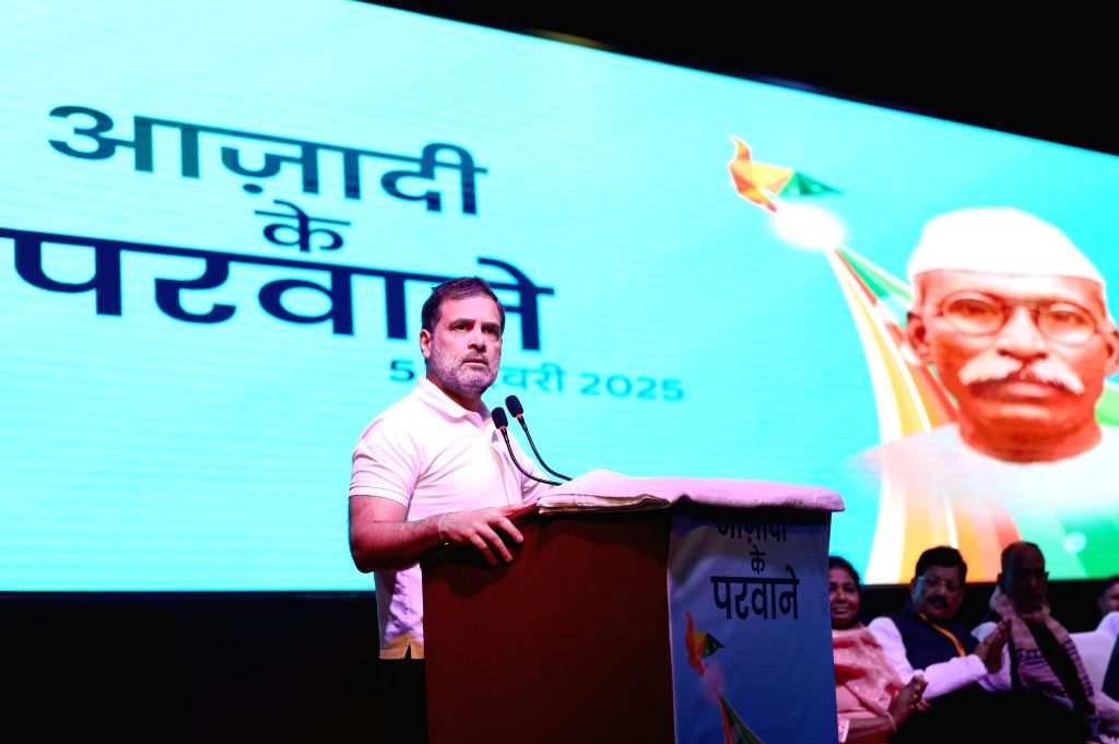 Congress leader and Lok Sabha Leader of Opposition Rahul Gandhi attends ...