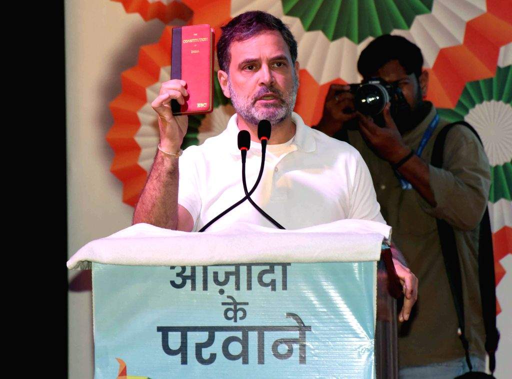 Congress leader and Lok Sabha Leader of Opposition Rahul Gandhi attends ...