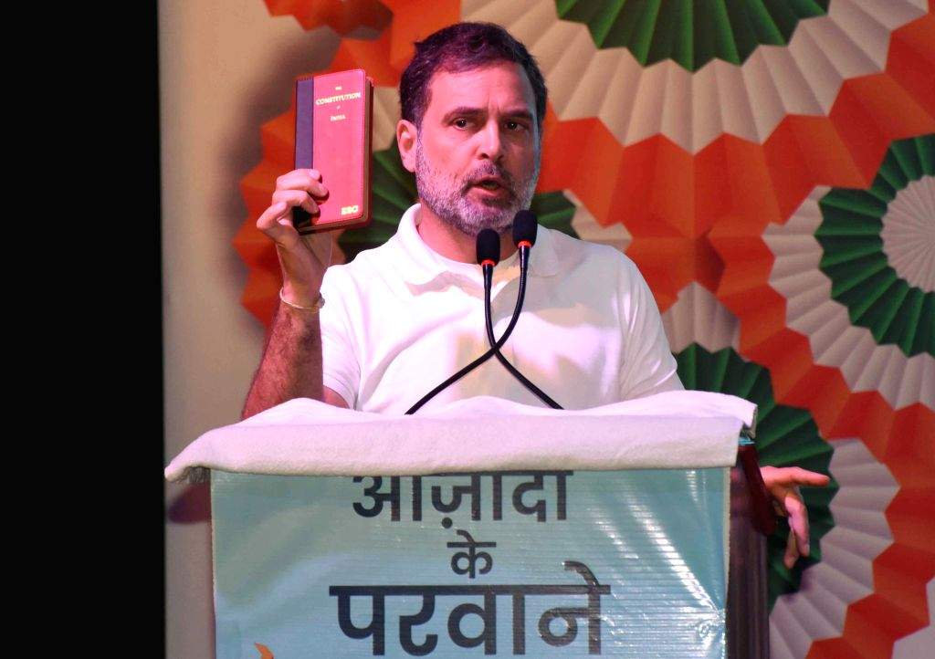 Congress leader and Lok Sabha Leader of Opposition Rahul Gandhi attends ...