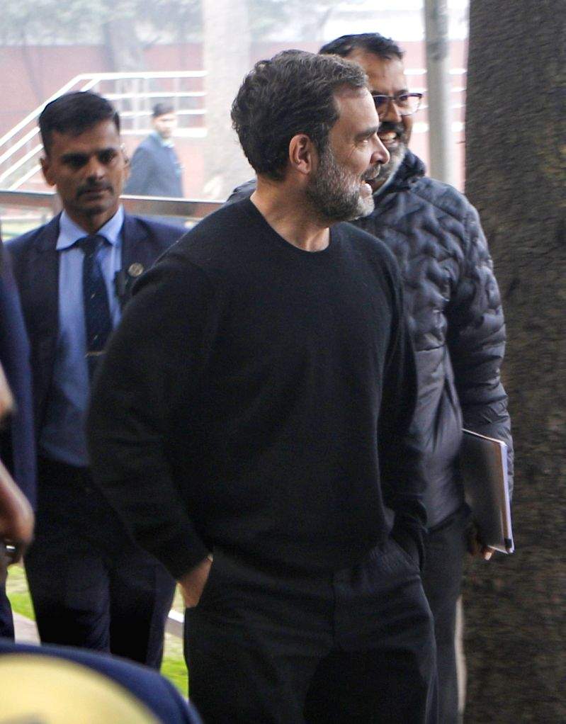 Congress leader Rahul Gandhi arrives for a meeting with leaders of INC ...