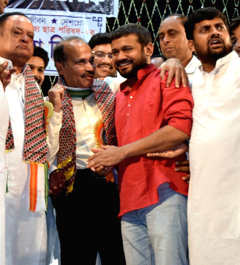 Congress leaders Adhir Ranjan Chowdhury, Kanhaiya Kumar and others ...
