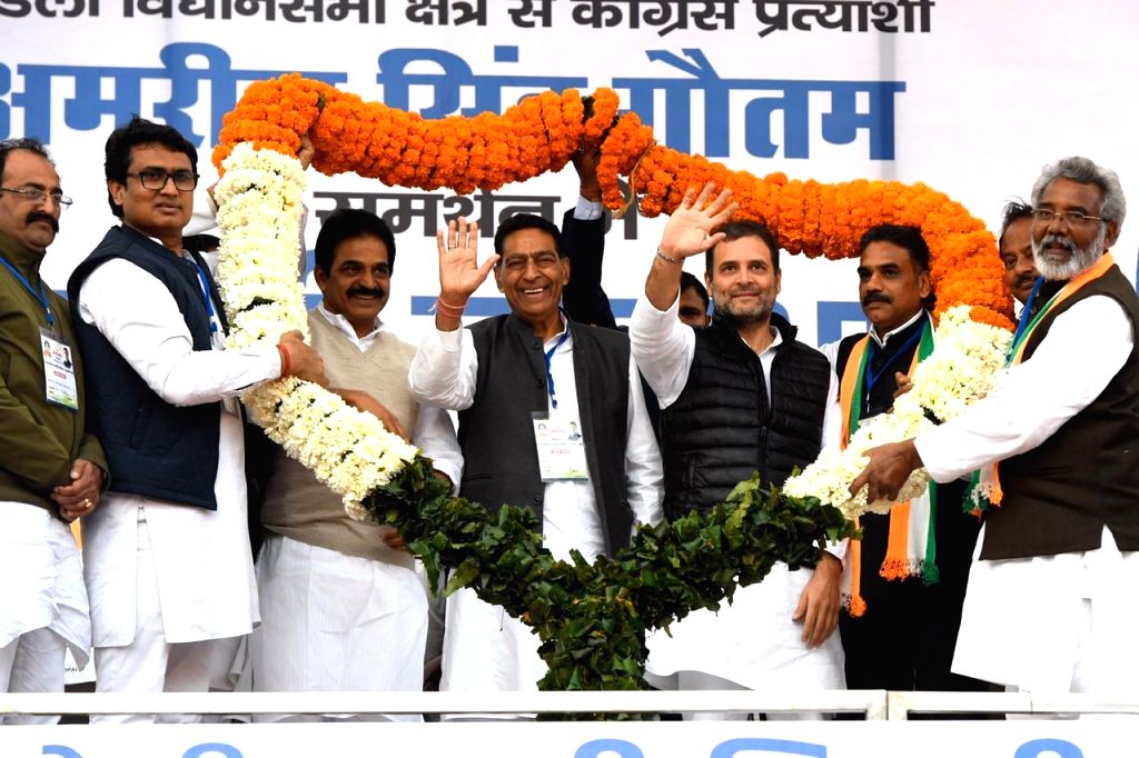 Rahul Gandhi holds public meeting at Kondli ahead of Delhi Polls 2020