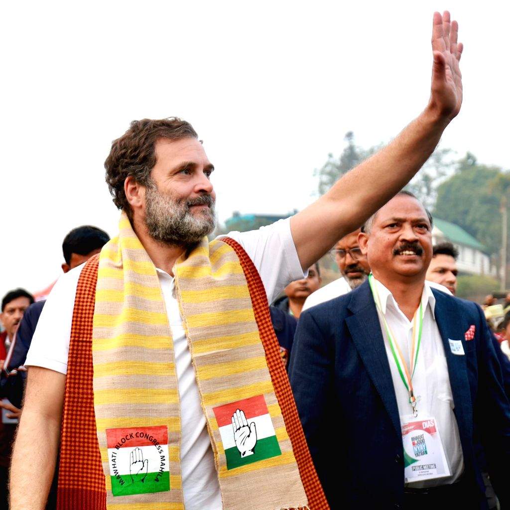 Congress leaders Rahul Gandhi during ' Bharat Jodo Nyay Yatra
