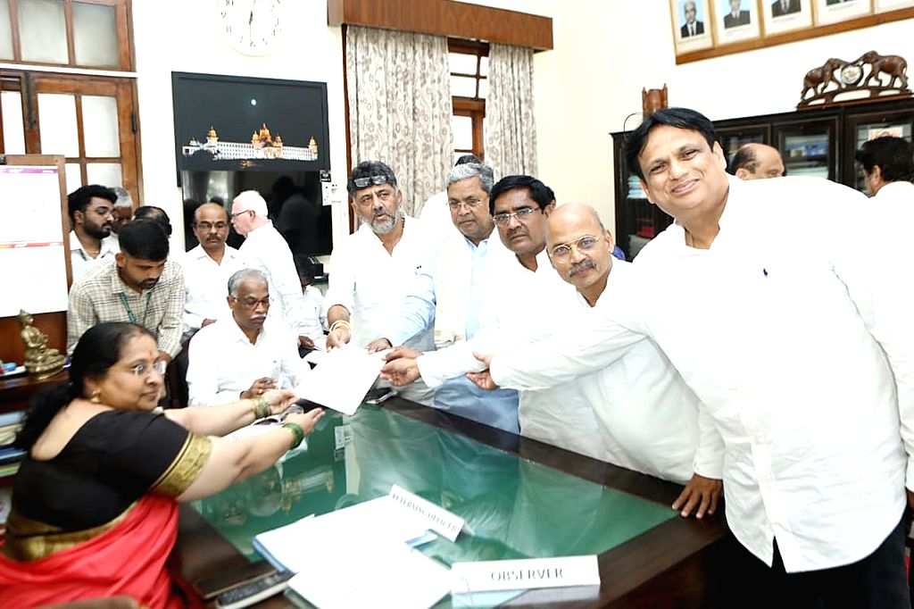 Congress MLC candidates submit nomination papers to the election ...