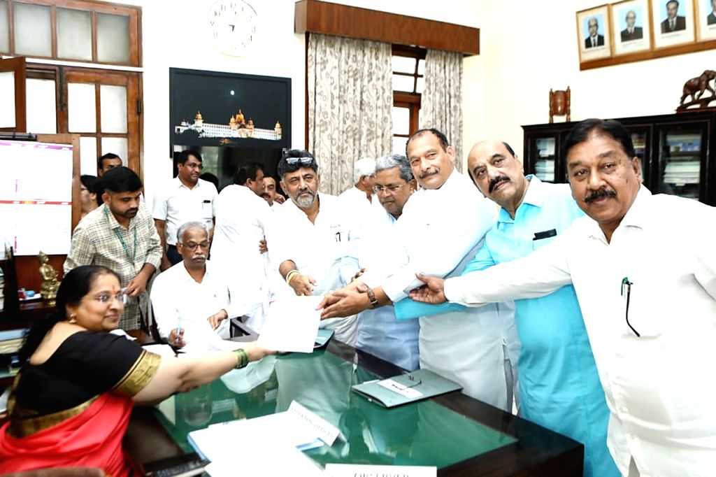 Congress MLC candidates submit nomination papers to the election ...
