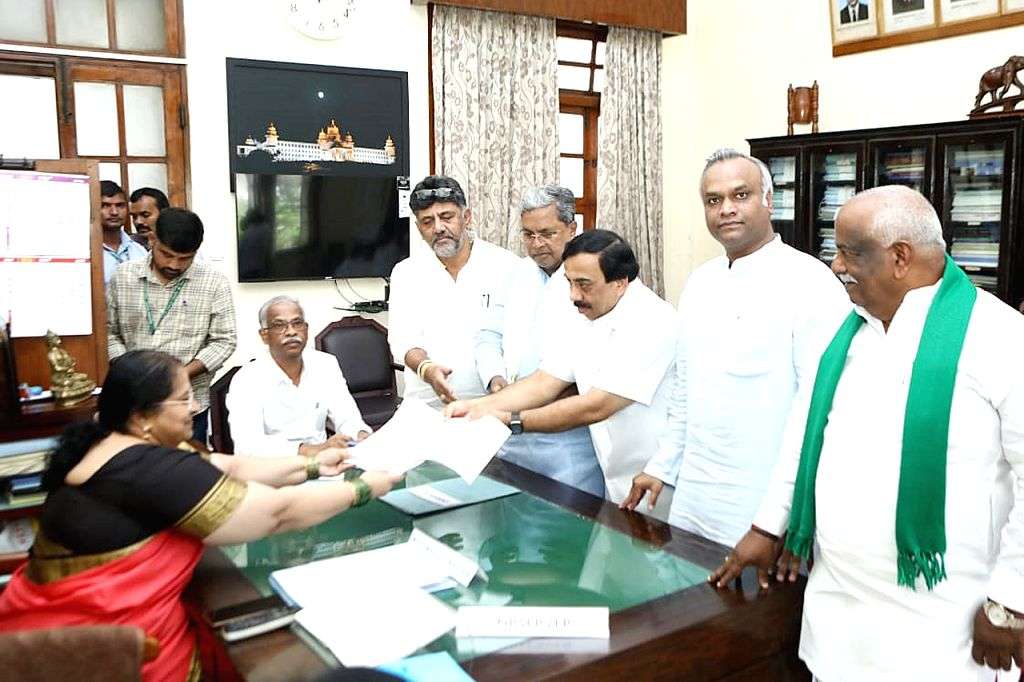 Congress MLC candidates submit nomination papers to the election ...