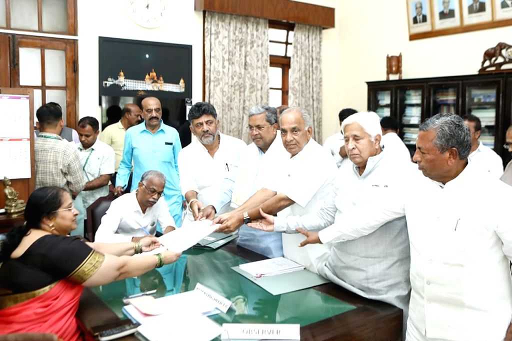 Congress MLC candidates submit nomination papers to the election ...