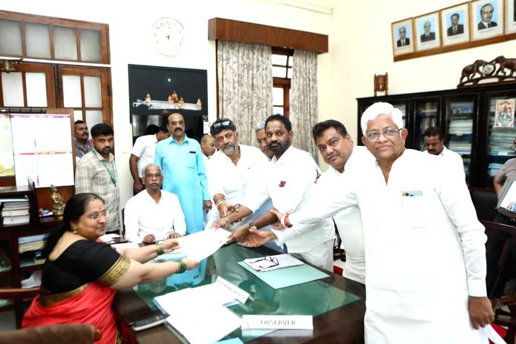 Congress MLC candidates submit nomination papers to the election ...
