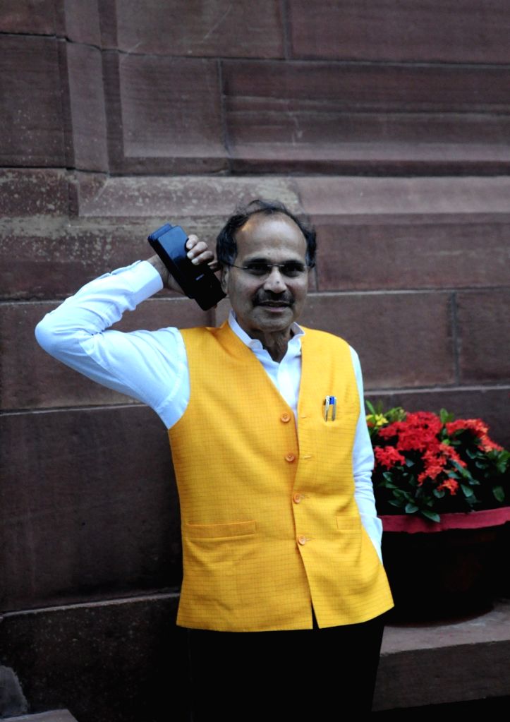 Congress MP Adhir Ranjan Chowdhury at Parliament