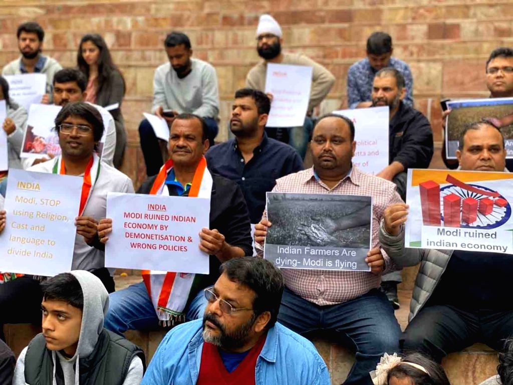 Congress holds protest against Narendra Modi-led Central Govt in Australia