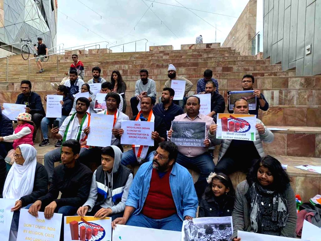Congress holds protest against Narendra Modi-led Central Govt in Australia