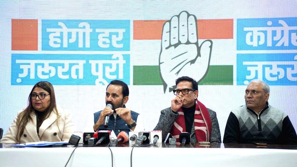 Congress MP Shaktisinh Gohil addresses a press conference