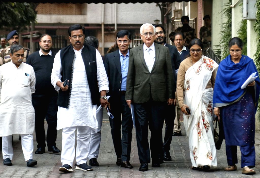 Congress Party delegation come out after meeting the Election Commission