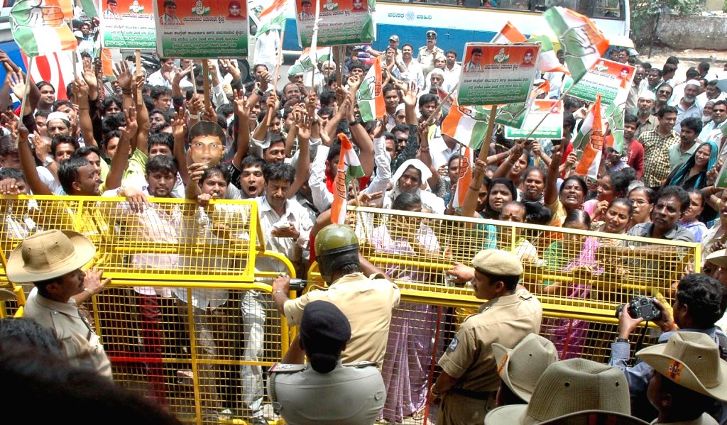 The distribution of Tickets to contest the coming assembly polls