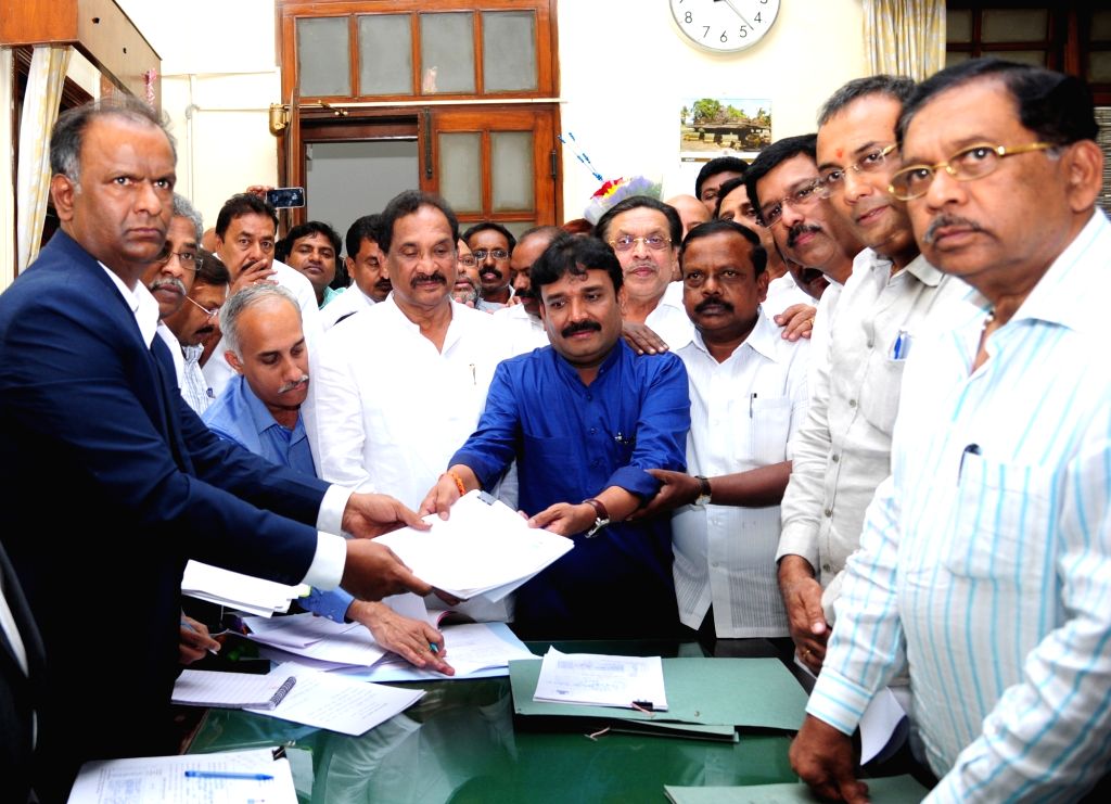 RS Polls - Congress candidates file nomination papers