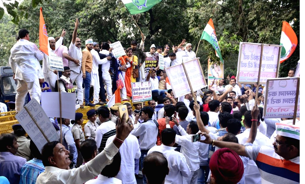 Congress demonstration against Election Commission