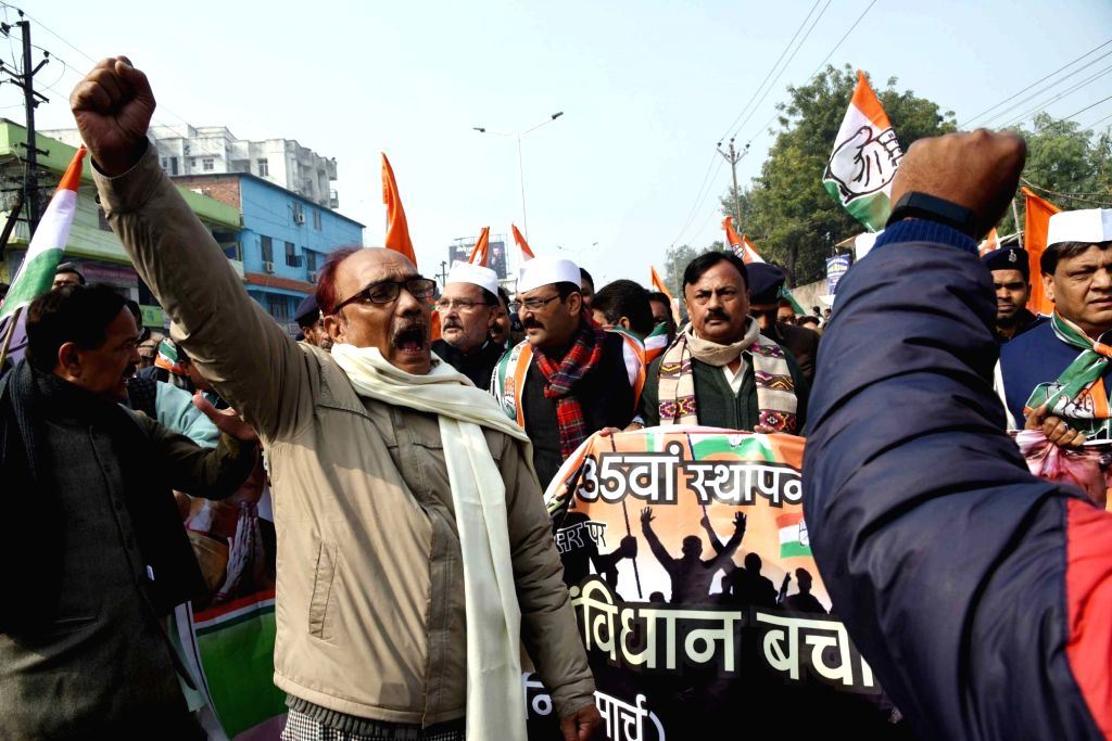 Congress organises "Save India, Save Constitution" peace march on party ...