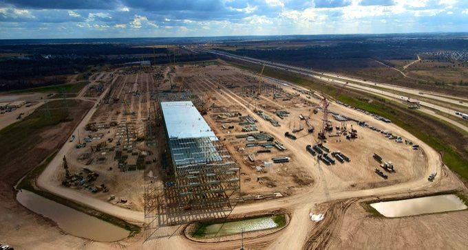 Tesla's new Gigafactory in Texas begins to take shape