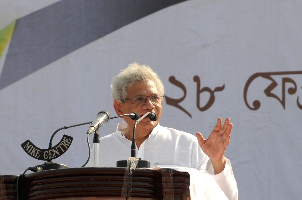 CPI(M) All India General Secretary Sitaram Yechury addressing during ...