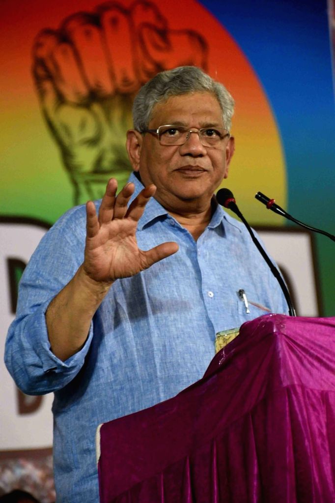Sitaram Yechury during a meeting
