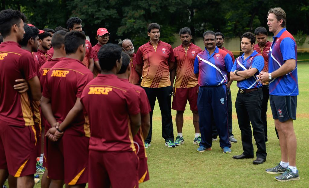 Sachin Tendulkar at MRF Pace Foundation