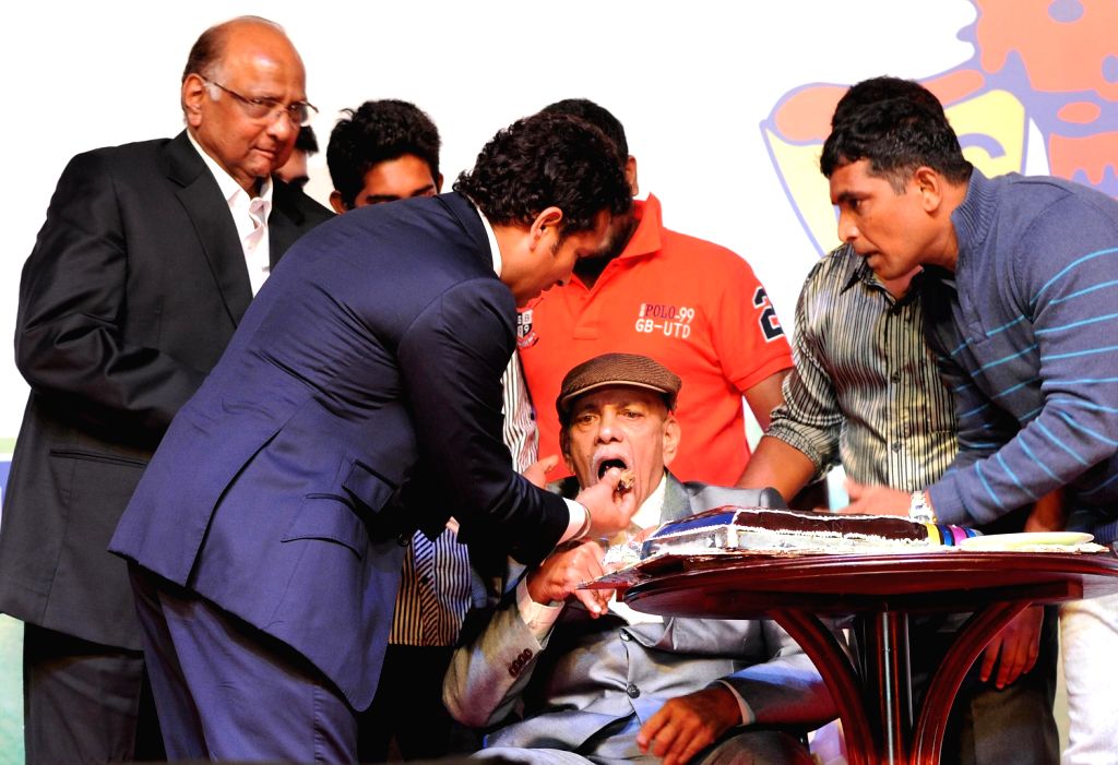 Cricket legend Sachin Tendulkar during inauguration of Sharad Pawar ...