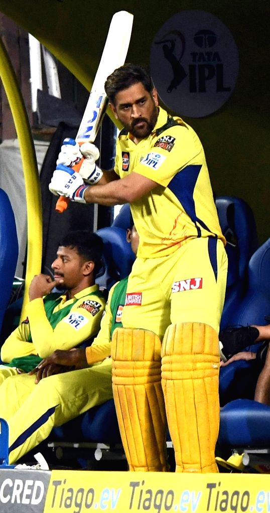 Bangalore : CSK captain MS Dhoni during the IPL 2023 match