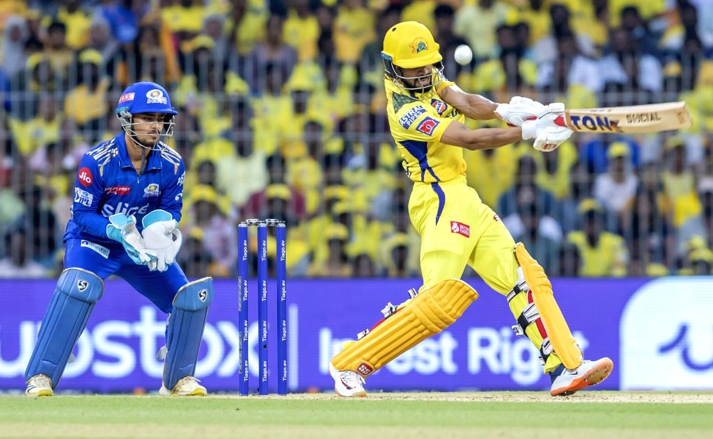 Chennai : CSK's batsman Ruturaj Gaikwad plays a shot during the IPL ...