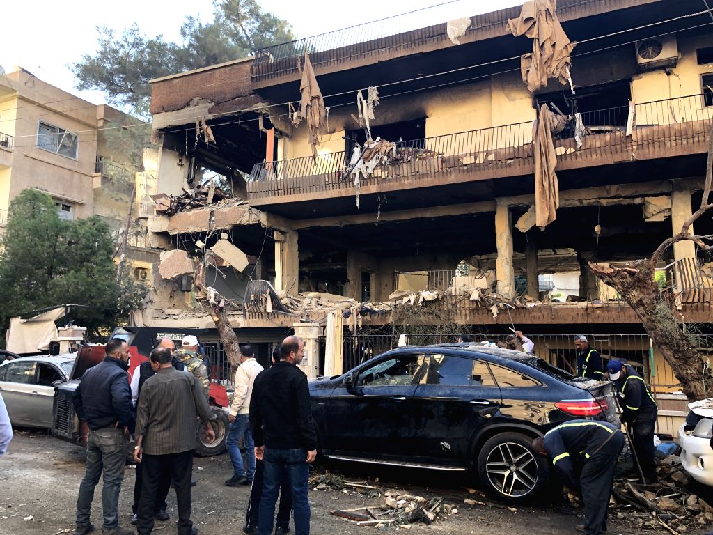 SYRIA-DAMASCUS-RESIDENTIAL BUILDING-MISSILE ATTACK