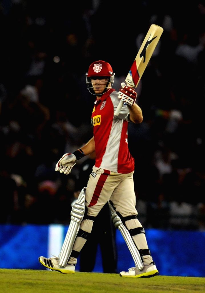 David Miller gestures after scoring 50 during the match between Kings ...