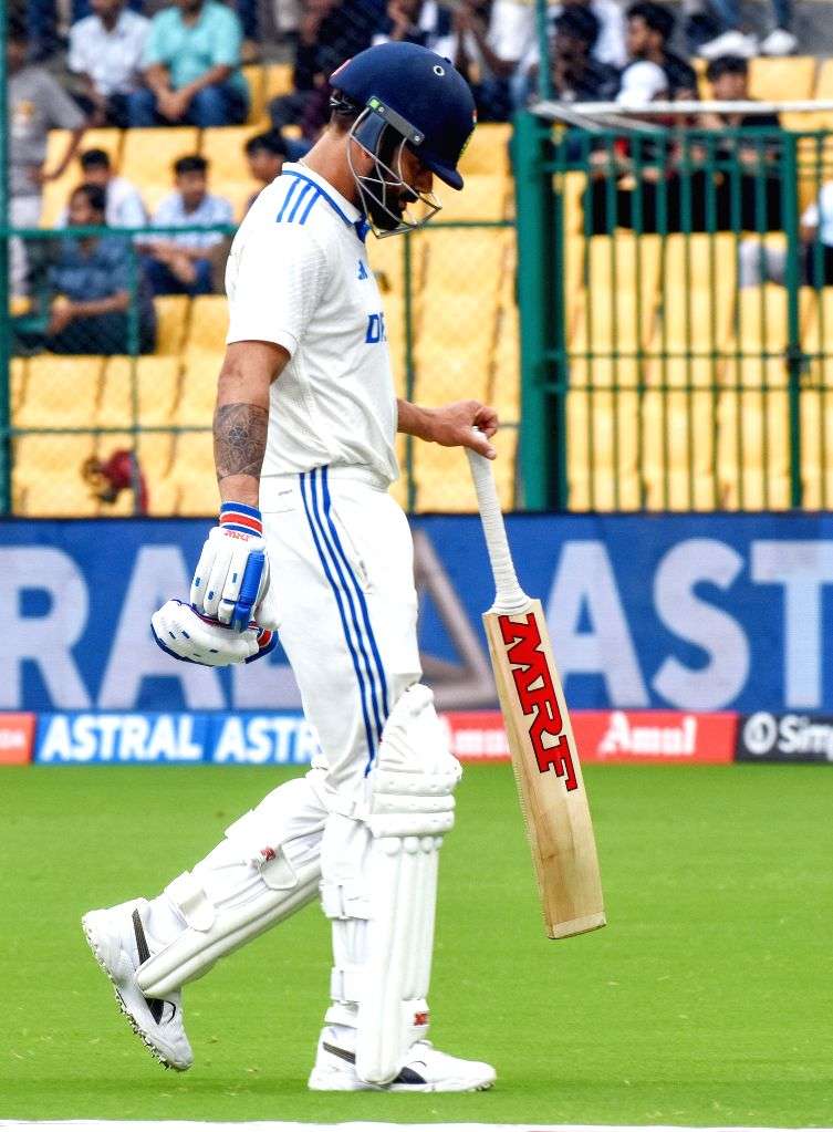 Day 2 of the first cricket Test match between India and New Zealand.