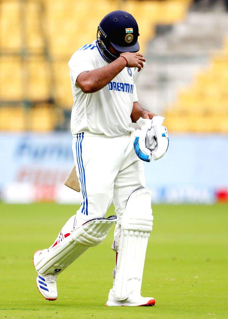 Day 2 of the first cricket Test match between India and New Zealand.