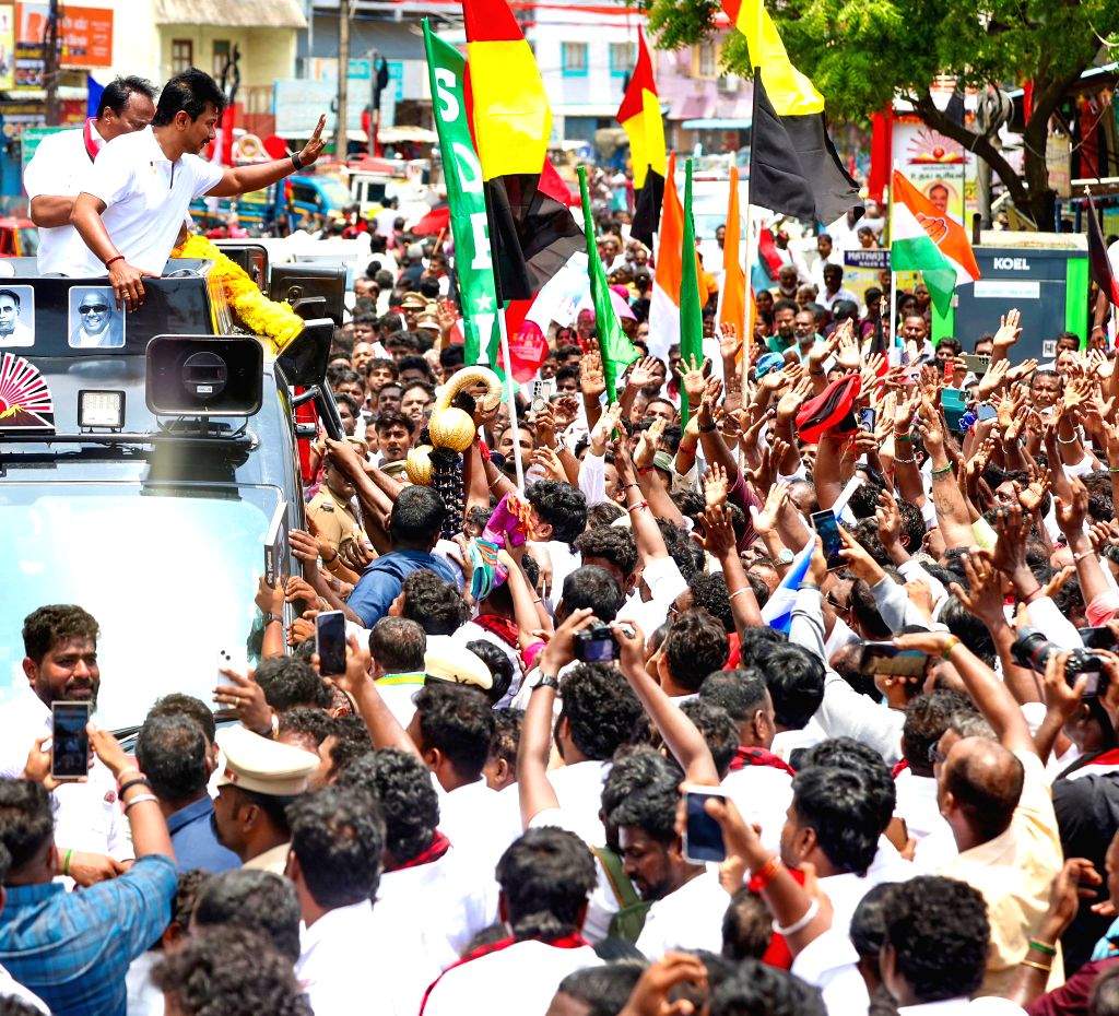 DCM Udhayanidhi campaigns for DMK candidate in Madhavaram