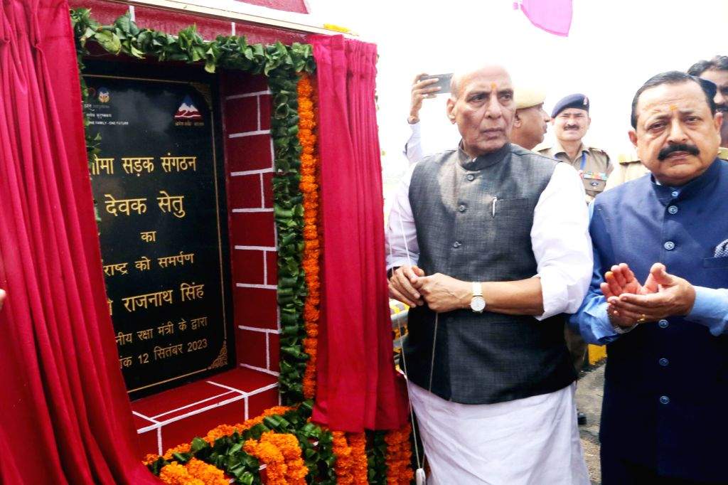 Defence Minister Rajnath Singh dedicates to the nation Devak Bridge