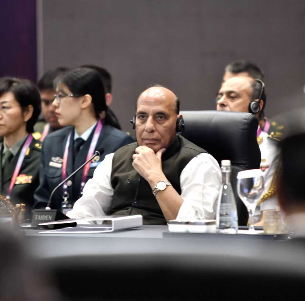 Defence Minister Rajnath Singh during the 10th ASEAN Defence Ministers ...