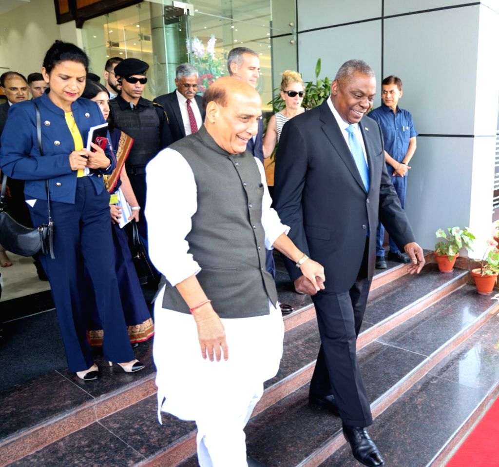 : New Delhi: Defence Minister Rajnath Singh with United States Defence ...