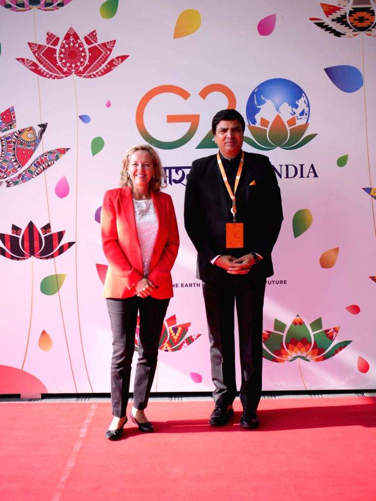 Delegates being welcomed ahead of the G20 Summit