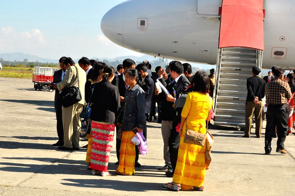 Delegates from Myanmar arrive to participate in the Manipur Sangai ...