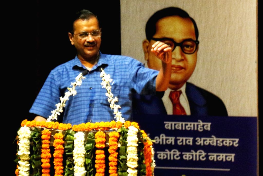 Delhi Chief Minister Arvind Kejriwal addresses