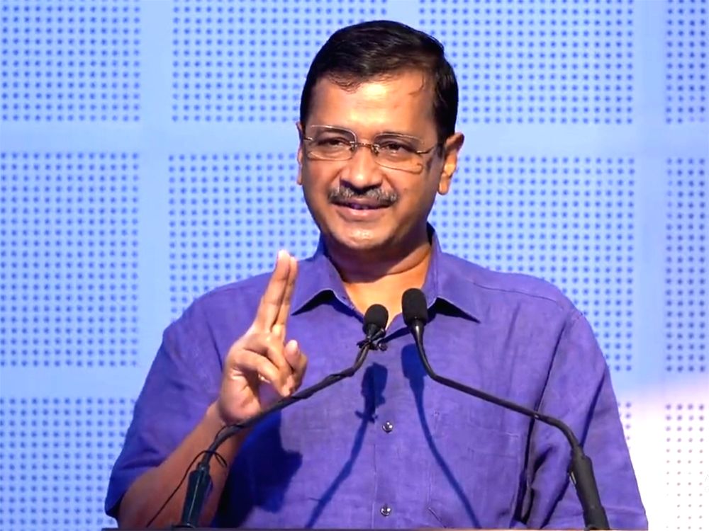 : New Delhi: Delhi Chief Minister Arvind Kejriwal addresses students ...