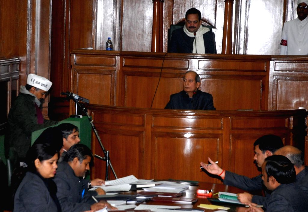 New Delhi : Legislators during the first day Delhi Legislative Assembly ...