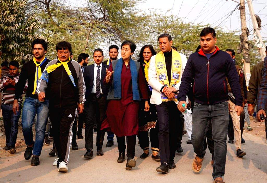 Delhi Chief Minister Atishi visits the Rangpuri Hill area