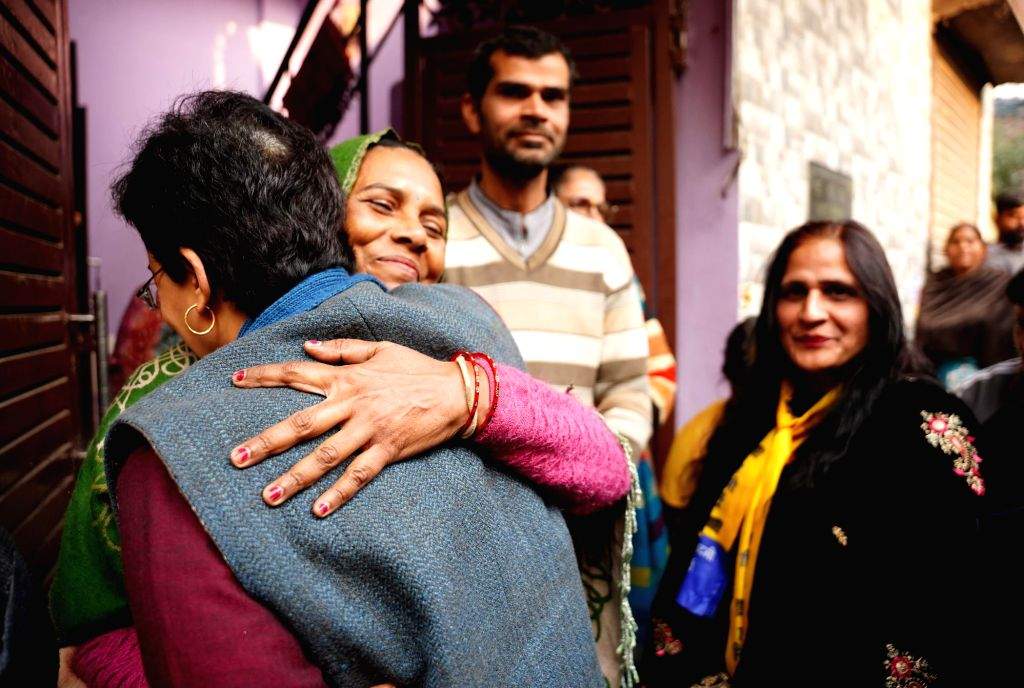 Delhi Chief Minister Atishi visits the Rangpuri Hill area