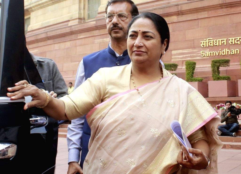 Delhi Chief Minister Rekha Gupta at the Parliament House