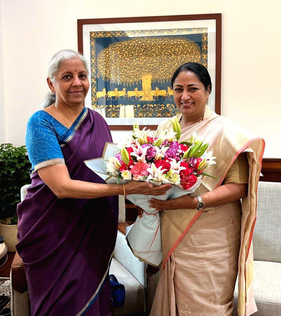 Delhi Chief Minister Rekha Gupta meets Union Finance Minister Nirmala ...
