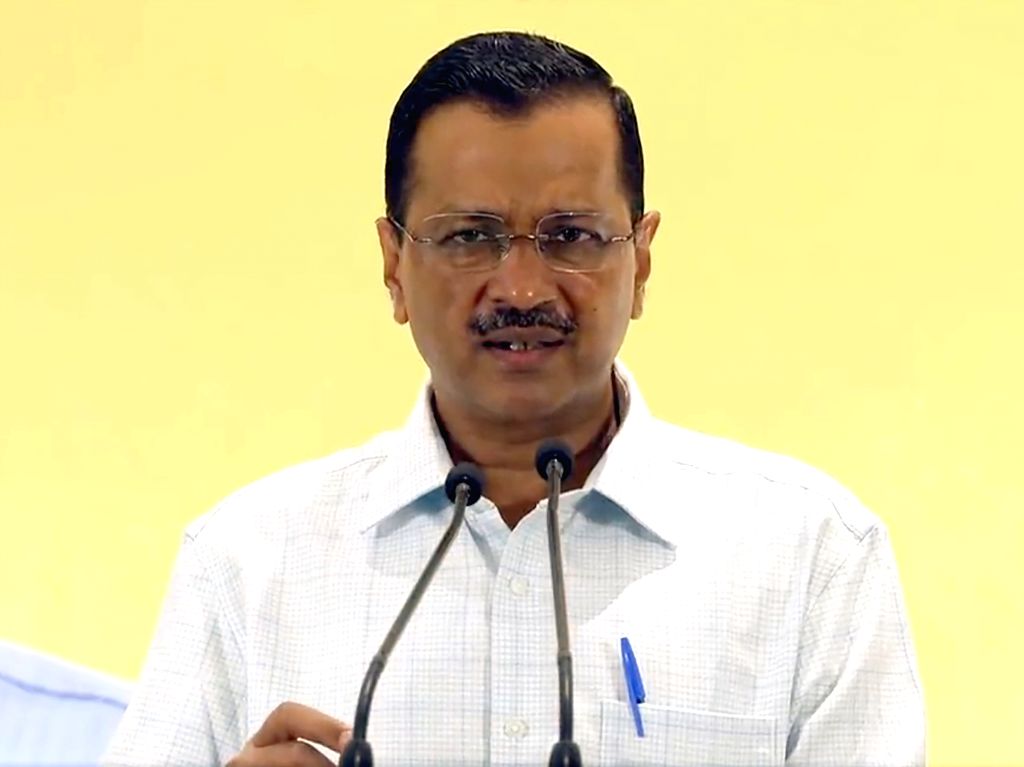 Surat: Delhi CM and AAP national convener Arvind Kejriwal addresses a ...