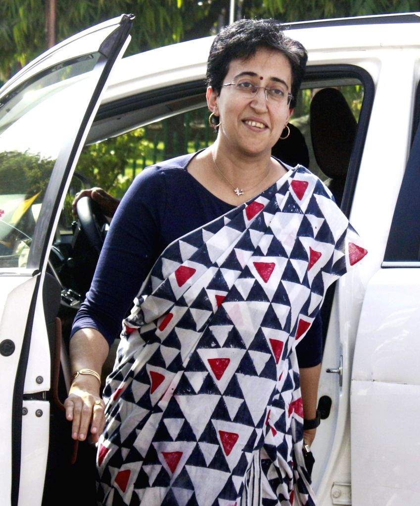 Delhi CM Atishi arrives at the Delhi Legislative Assembly