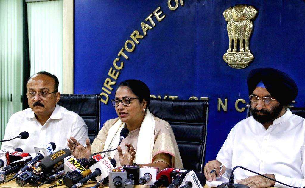 Delhi CM Rekha Gupta addresses a press conference