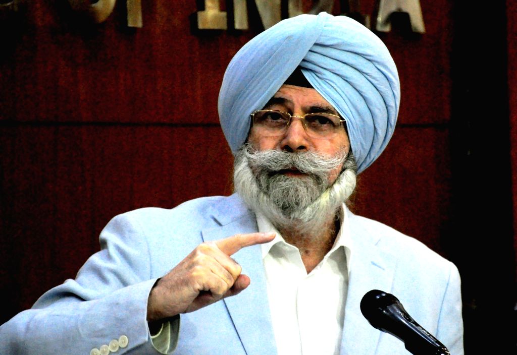 Delhi High Court senior advocate Harvinder Singh Phoolka addresses